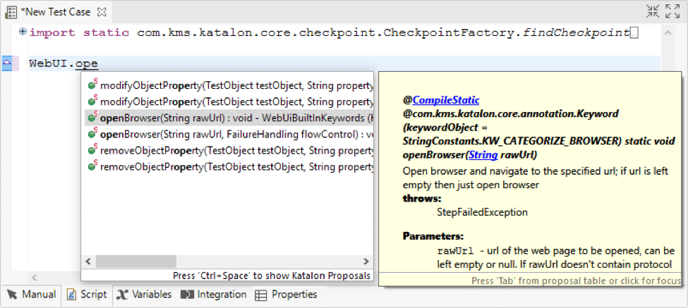 Create Test Case Using Script Mode In Katalon Studio